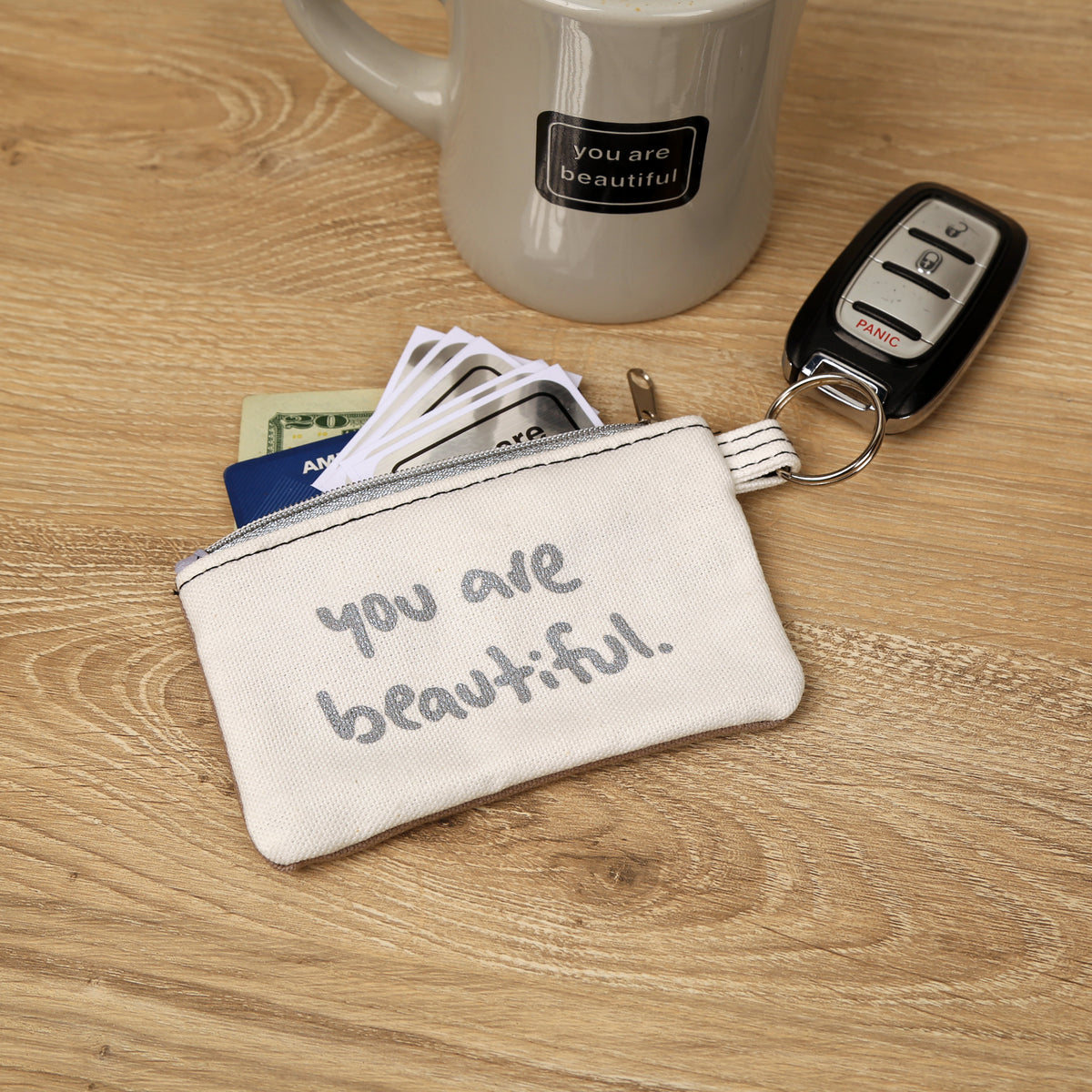Zipper Sticker Pouch — You Are Beautiful