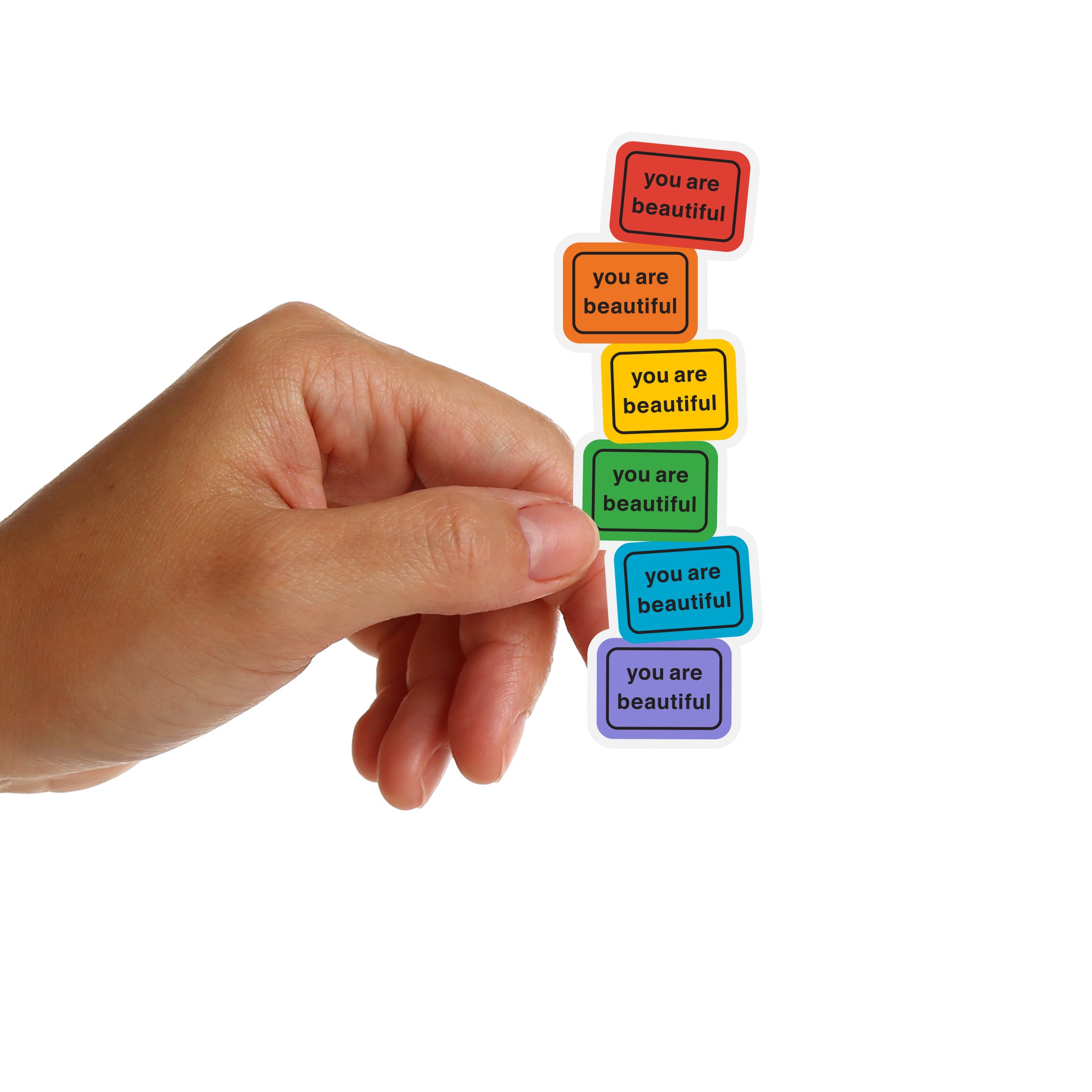 Stacked Colorful YAB Stickers — You Are Beautiful