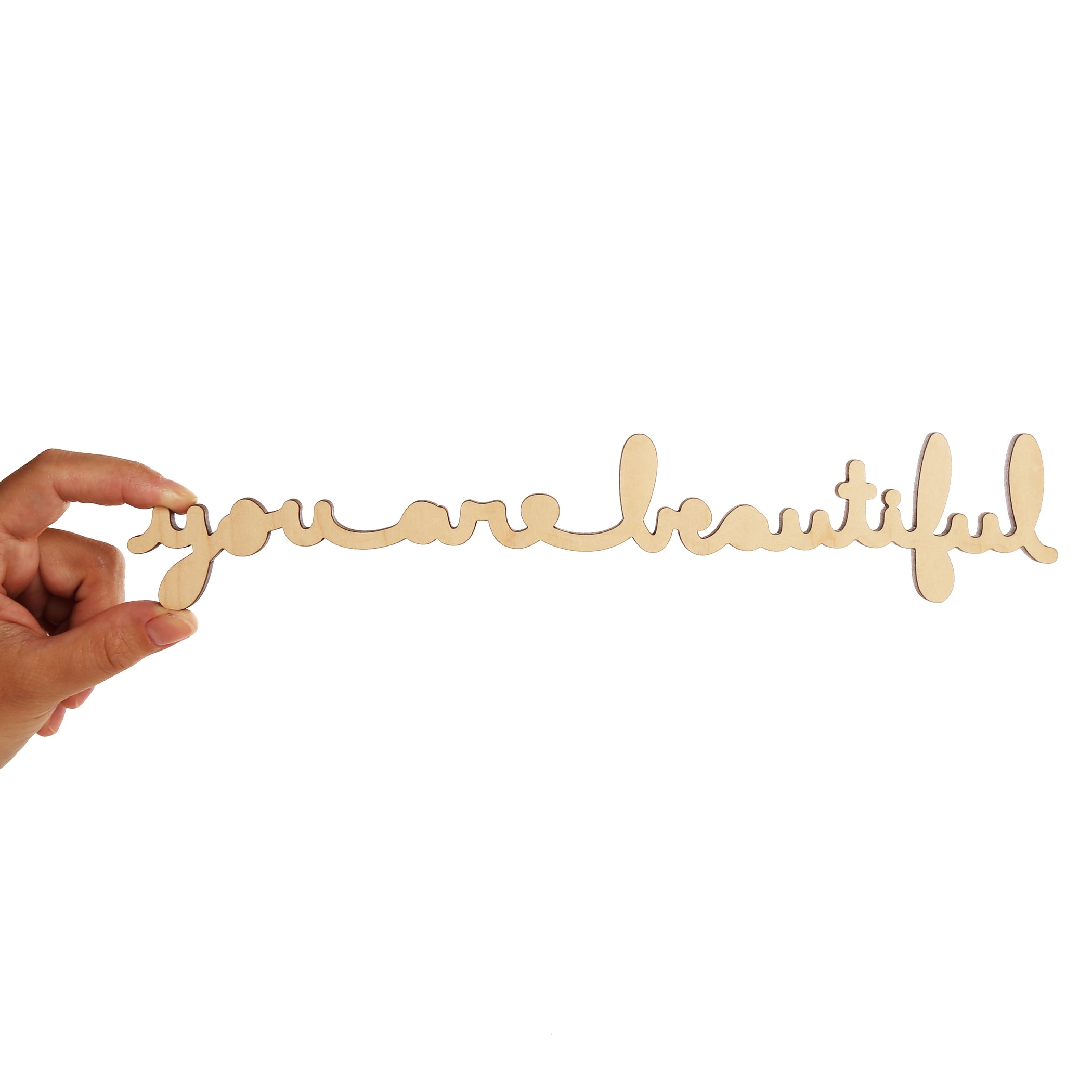 Maple Cursive Piece - Small — You Are Beautiful