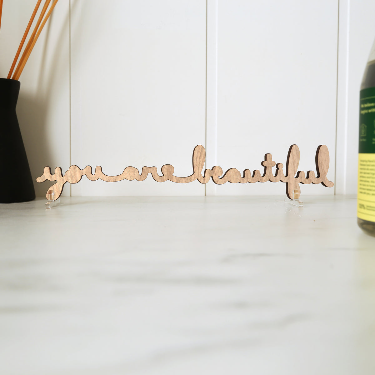 Oak Cursive Piece - Small — You Are Beautiful